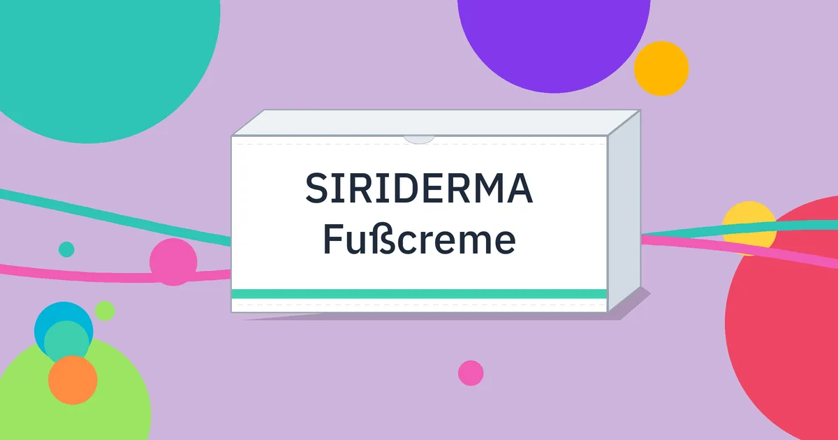 Symbolbild: Packung mit der Aufschrift SIRIDERMA Fußcreme (PZN 17605227) – Verfügbarkeit und Bezug in Apotheken in Frankfurt am Main