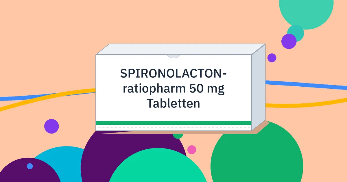 Symbolbild: Packung mit der Aufschrift SPIRONOLACTON-ratiopharm 50 mg Tabletten (PZN 02071079) – Verfügbarkeit und Bezug in Apotheken in Frankfurt am Main