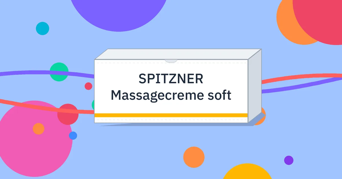 Symbolbild: Packung mit der Aufschrift SPITZNER Massagecreme soft (PZN 19875250) – Verfügbarkeit und Bezug in Apotheken in Frankfurt am Main