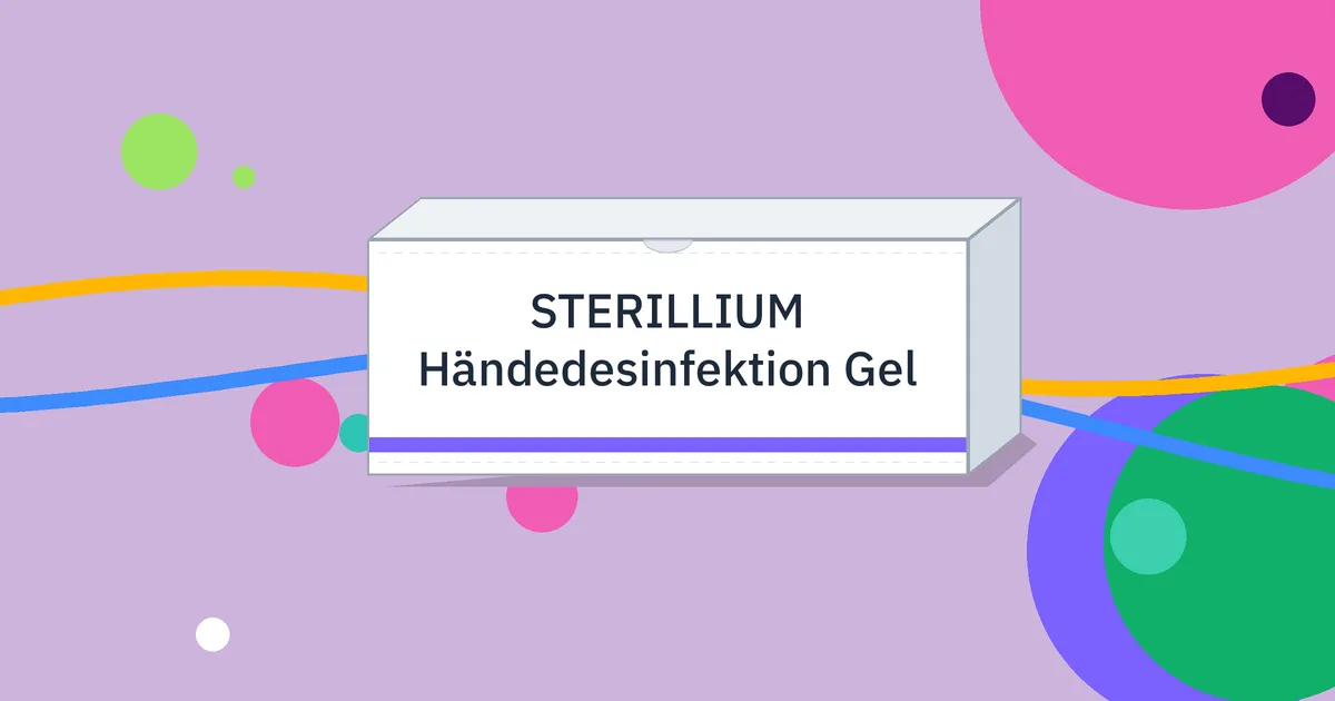 Symbolbild: Packung mit der Aufschrift STERILLIUM Händedesinfektion Gel (PZN 20634356) – Verfügbarkeit und Bezug in Apotheken in Frankfurt am Main