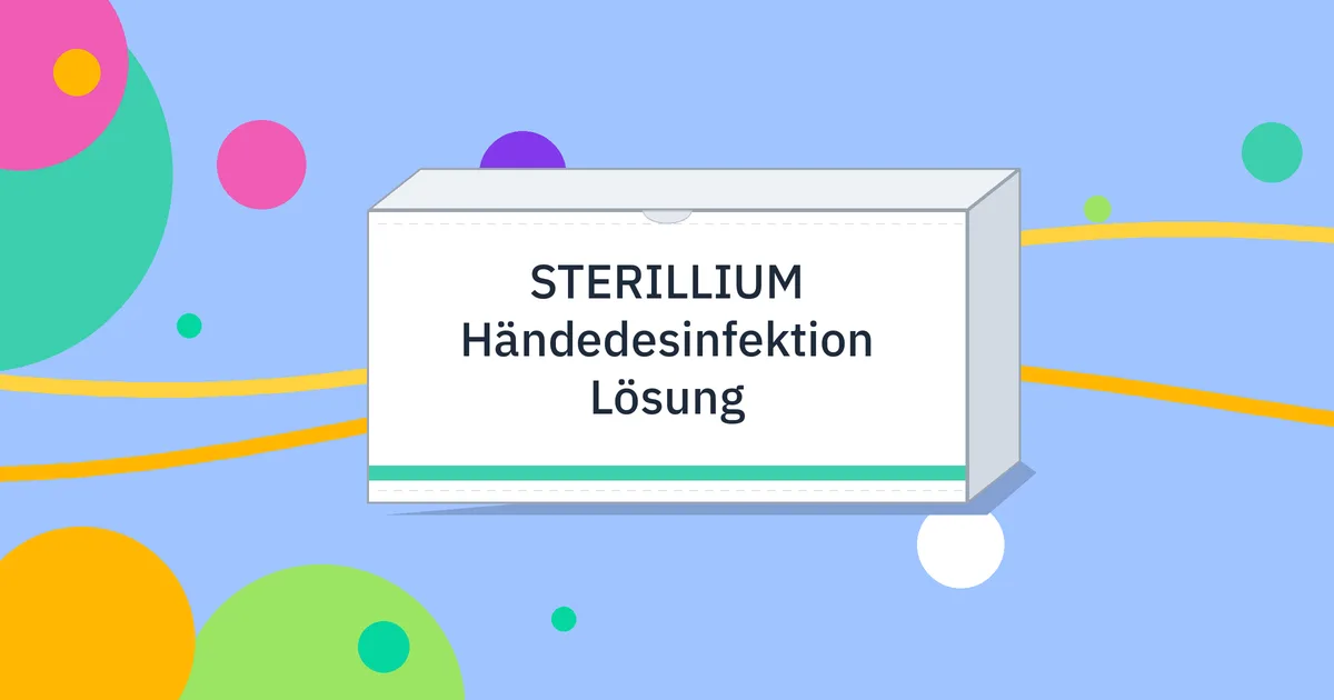 Symbolbild: Packung mit der Aufschrift STERILLIUM Händedesinfektion Lösung (PZN 00970709) – Verfügbarkeit und Bezug in Apotheken in Frankfurt am Main