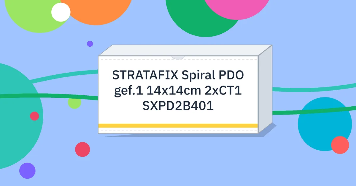 Symbolbild: Packung mit der Aufschrift STRATAFIX Spiral PDO gef.1 14x14cm 2xCT1 SXPD2B401 (PZN 20913642) – Verfügbarkeit und Bezug in Apotheken in Frankfurt am Main