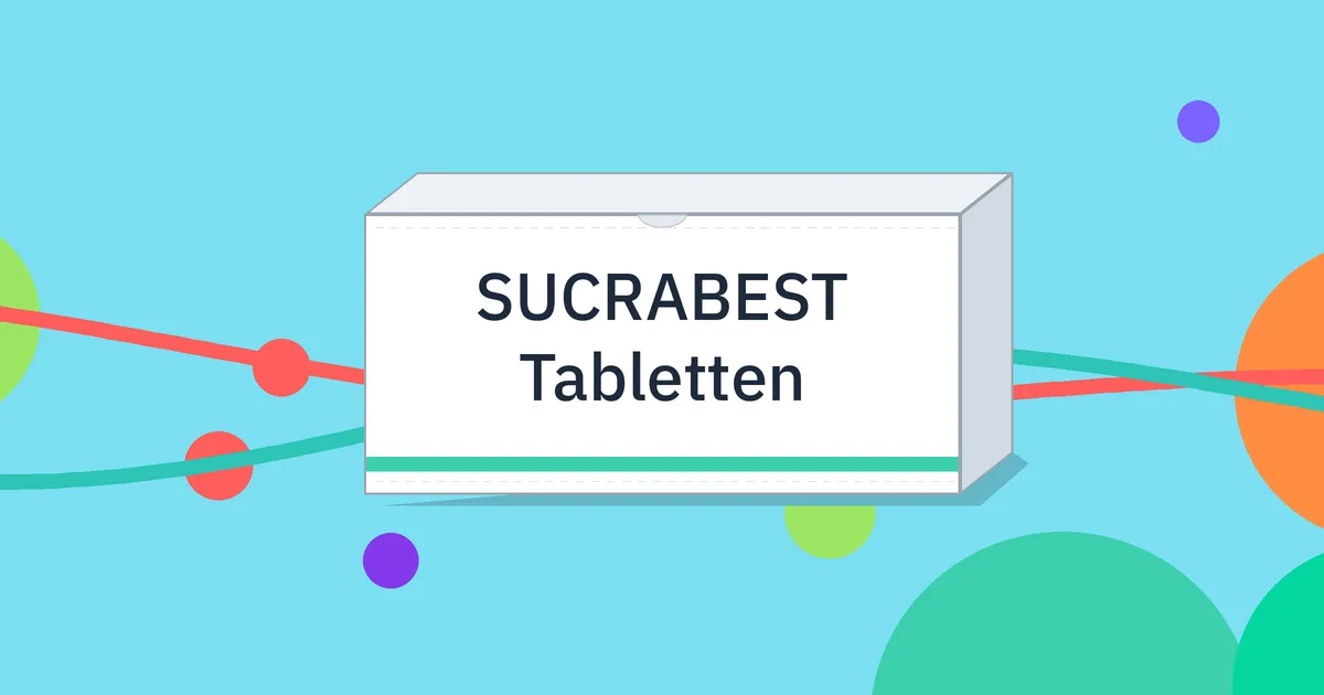 Symbolbild: Packung mit der Aufschrift SUCRABEST Tabletten (PZN 03652720) – Verfügbarkeit und Bezug in Apotheken in Frankfurt am Main