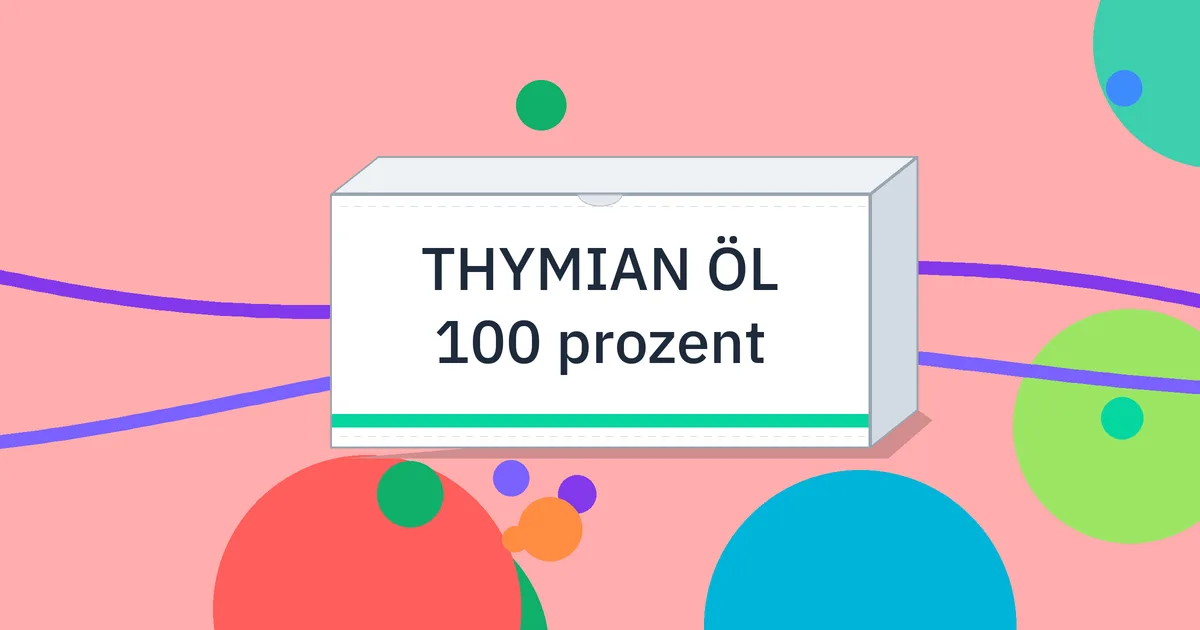 Symbolbild: Packung mit der Aufschrift THYMIAN ÖL 100 prozent (PZN 03681710) – Verfügbarkeit und Bezug in Apotheken in Frankfurt am Main