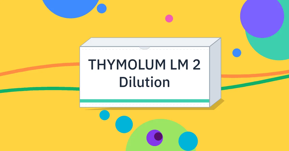 Symbolbild: Packung mit der Aufschrift THYMOLUM LM 2 Dilution (PZN 13222357) – Verfügbarkeit und Bezug in Apotheken in Frankfurt am Main