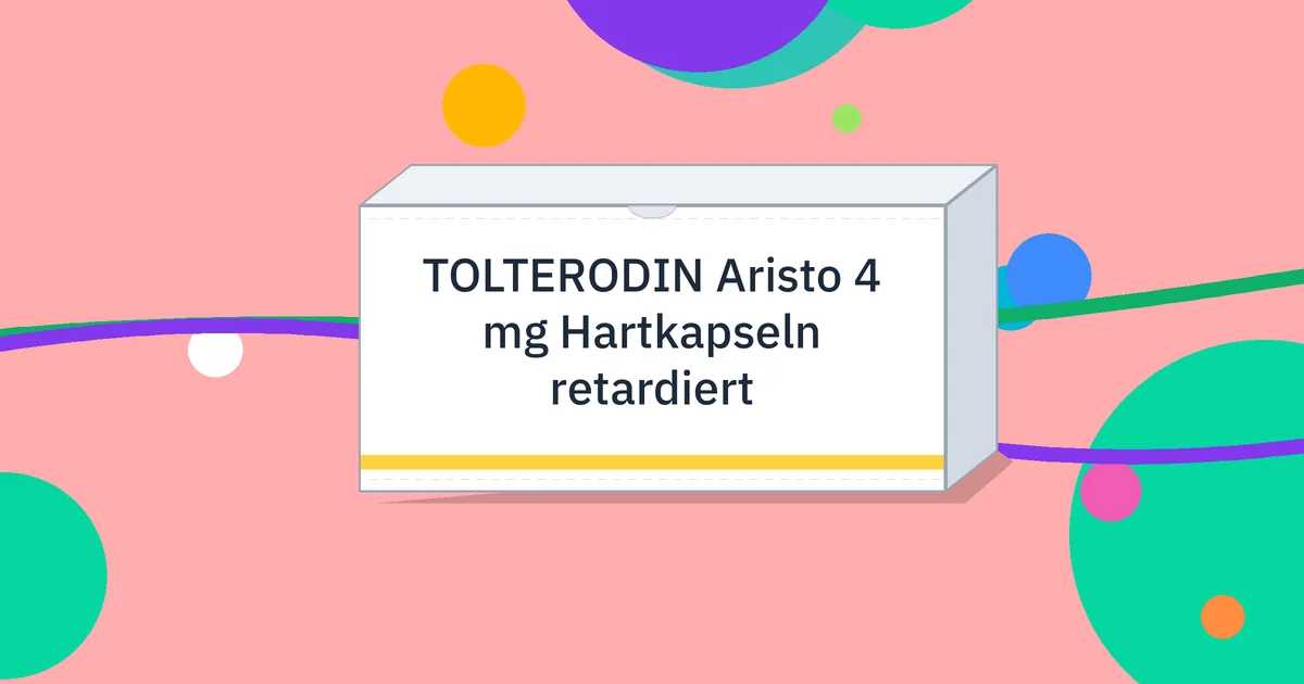 Symbolbild: Packung mit der Aufschrift TOLTERODIN Aristo 4 mg Hartkapseln retardiert (PZN 12469386) – Verfügbarkeit und Bezug in Apotheken in Frankfurt am Main
