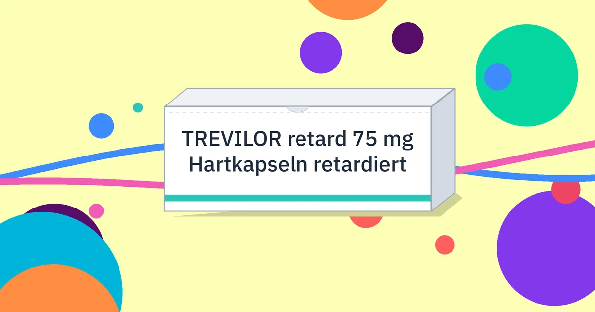 Symbolbild: Packung mit der Aufschrift TREVILOR retard 75 mg Hartkapseln retardiert (PZN 16528476) – Verfügbarkeit und Bezug in Apotheken in Frankfurt am Main
