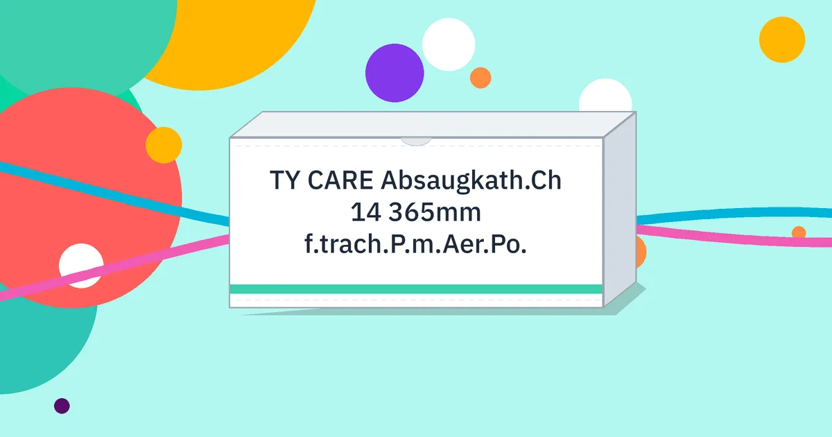 Symbolbild: Packung mit der Aufschrift TY CARE Absaugkath.Ch 14 365mm f.trach.P.m.Aer.Po. (PZN 00812235) – Verfügbarkeit und Bezug in Apotheken in Frankfurt am Main