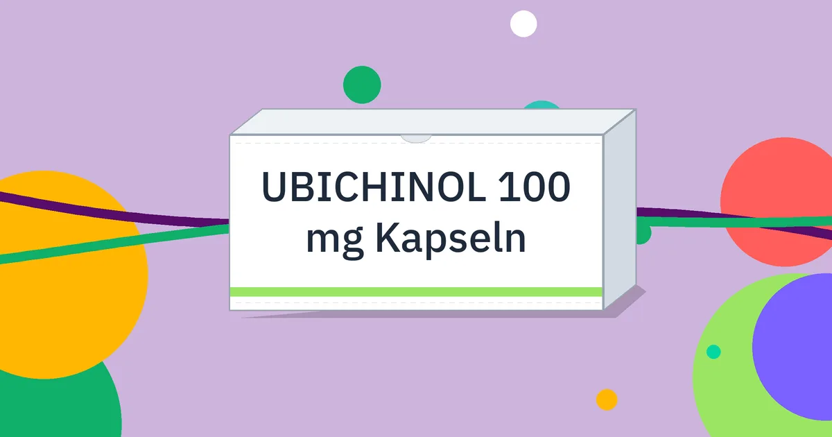 Symbolbild: Packung mit der Aufschrift UBICHINOL 100 mg Kapseln (PZN 18666018) – Verfügbarkeit und Bezug in Apotheken in Frankfurt am Main