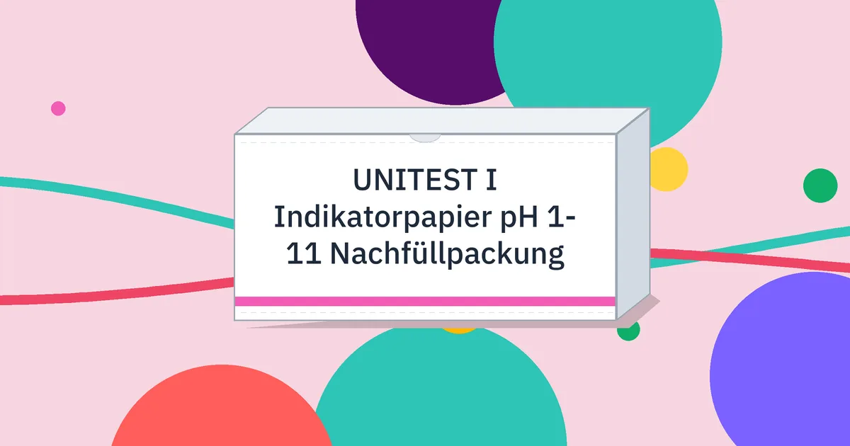 Symbolbild: Packung mit der Aufschrift UNITEST I Indikatorpapier pH 1-11 Nachfüllpackung (PZN 10526476) – Verfügbarkeit und Bezug in Apotheken in Frankfurt am Main