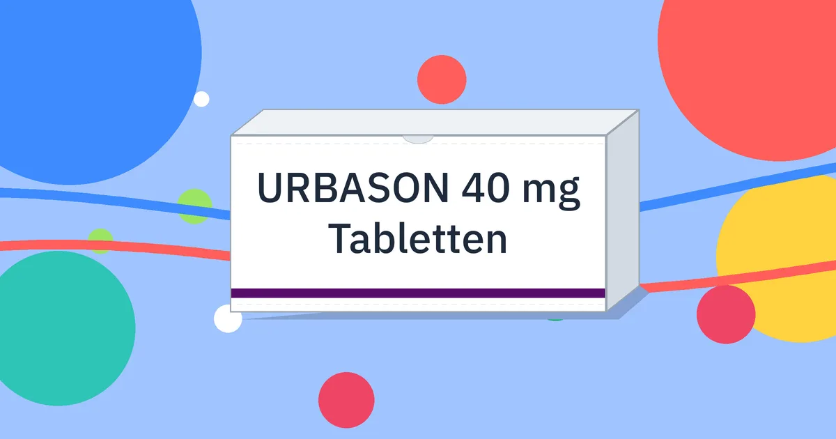 Symbolbild: Packung mit der Aufschrift URBASON 40 mg Tabletten (PZN 04966521) – Verfügbarkeit und Bezug in Apotheken in Frankfurt am Main