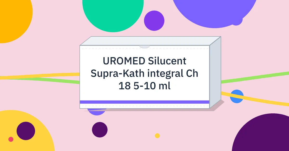 Symbolbild: Packung mit der Aufschrift UROMED Silucent Supra-Kath integral Ch 18 5-10 ml (PZN 10785930) – Verfügbarkeit und Bezug in Apotheken in Frankfurt am Main