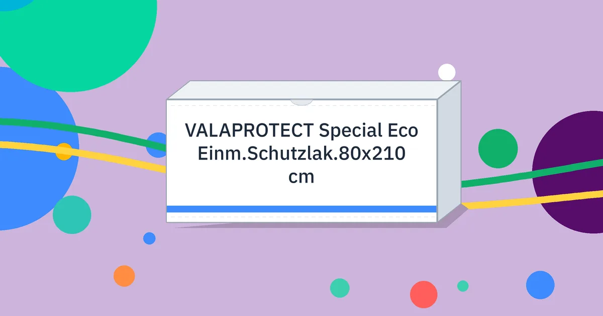 Symbolbild: Packung mit der Aufschrift VALAPROTECT Special Eco Einm.Schutzlak.80x210 cm (PZN 13746184) – Verfügbarkeit und Bezug in Apotheken in Frankfurt am Main