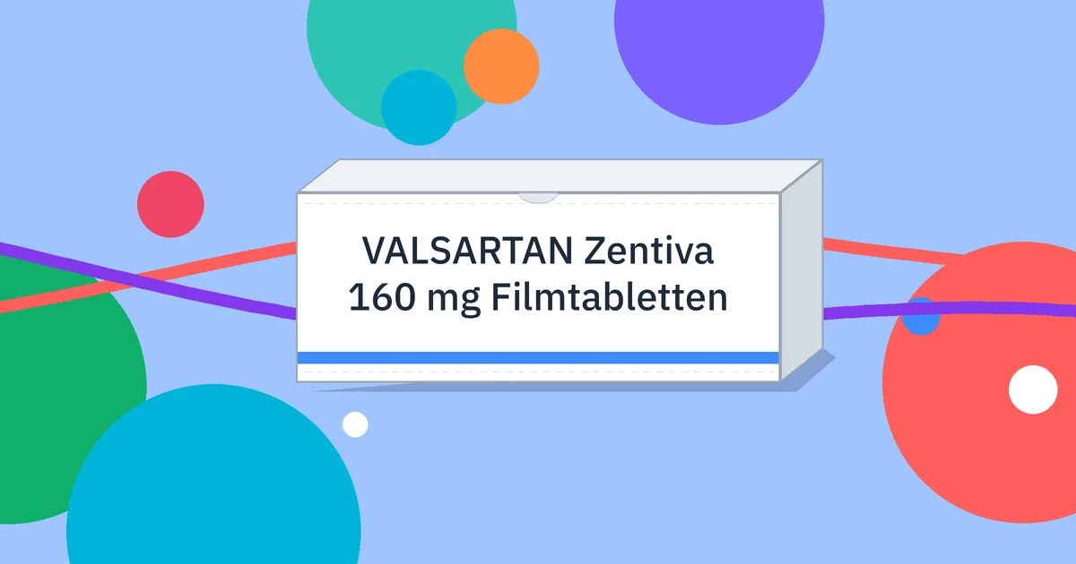 Symbolbild: Packung mit der Aufschrift VALSARTAN Zentiva 160 mg Filmtabletten (PZN 08440419) – Verfügbarkeit und Bezug in Apotheken in Frankfurt am Main