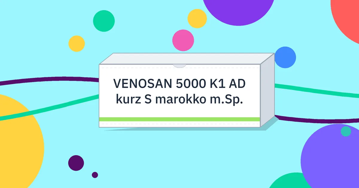 Symbolbild: Packung mit der Aufschrift VENOSAN 5000 K1 AD kurz S marokko m.Sp. (PZN 14430980) – Verfügbarkeit und Bezug in Apotheken in Frankfurt am Main