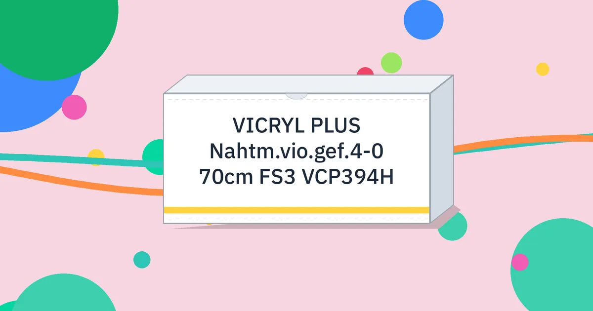 Symbolbild: Packung mit der Aufschrift VICRYL PLUS Nahtm.vio.gef.4-0 70cm FS3 VCP394H (PZN 18605614) – Verfügbarkeit und Bezug in Apotheken in Frankfurt am Main