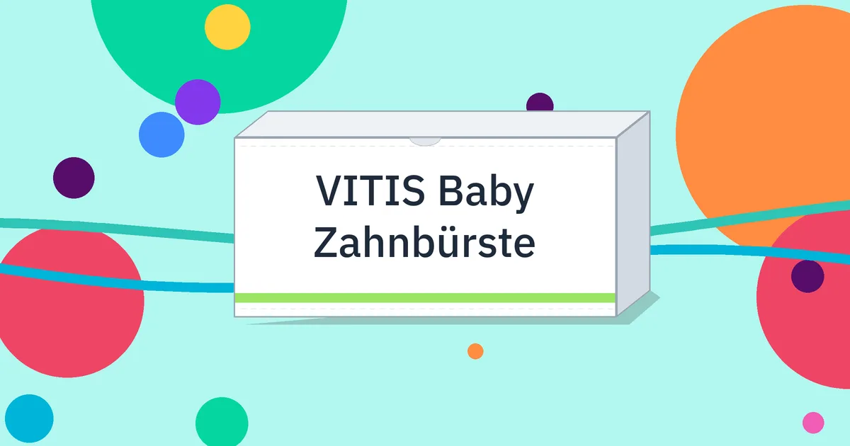 Symbolbild: Packung mit der Aufschrift VITIS Baby Zahnbürste (PZN 14401375) – Verfügbarkeit und Bezug in Apotheken in Frankfurt am Main