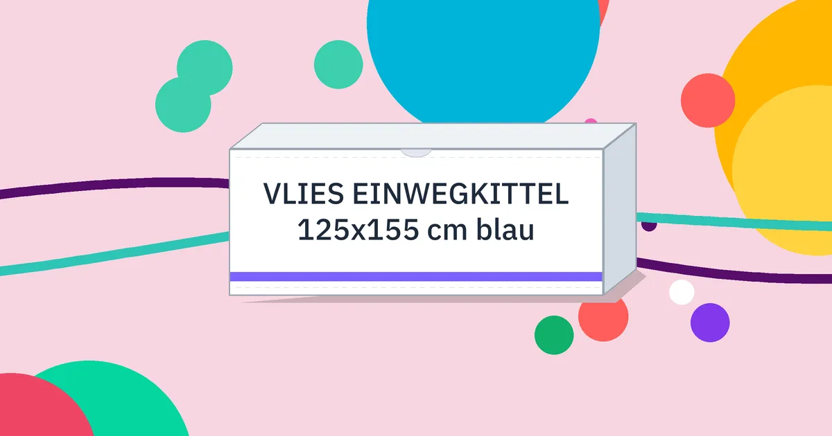 Symbolbild: Packung mit der Aufschrift VLIES EINWEGKITTEL 125x155 cm blau (PZN 11879159) – Verfügbarkeit und Bezug in Apotheken in Frankfurt am Main