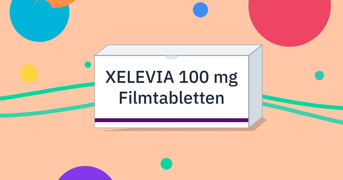 Symbolbild: Packung mit der Aufschrift XELEVIA 100 mg Filmtabletten (PZN 04260525) – Verfügbarkeit und Bezug in Apotheken in Frankfurt am Main