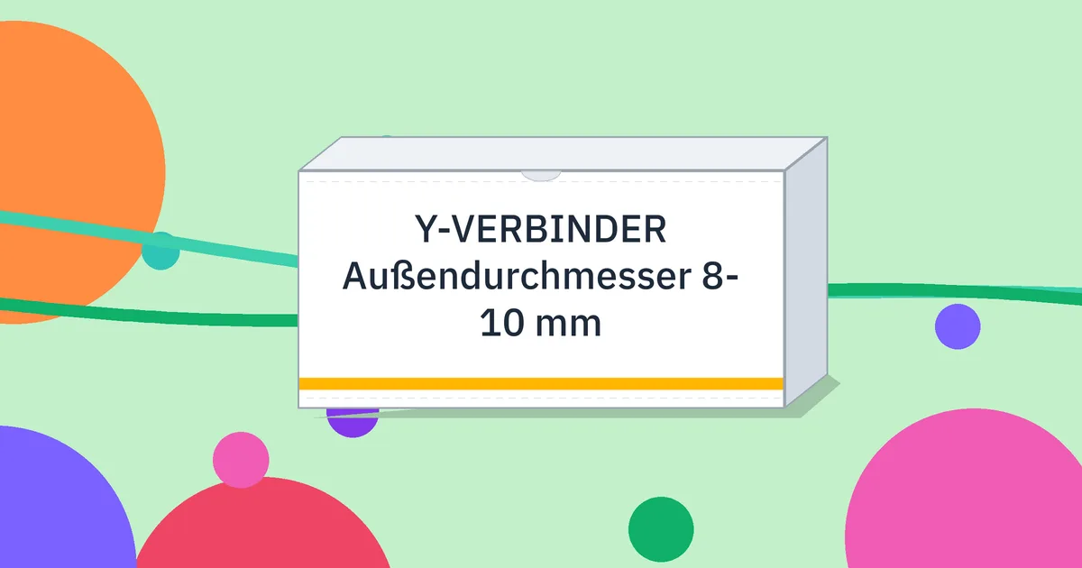Symbolbild: Packung mit der Aufschrift Y-VERBINDER Außendurchmesser 8-10 mm (PZN 18042068) – Verfügbarkeit und Bezug in Apotheken in Frankfurt am Main