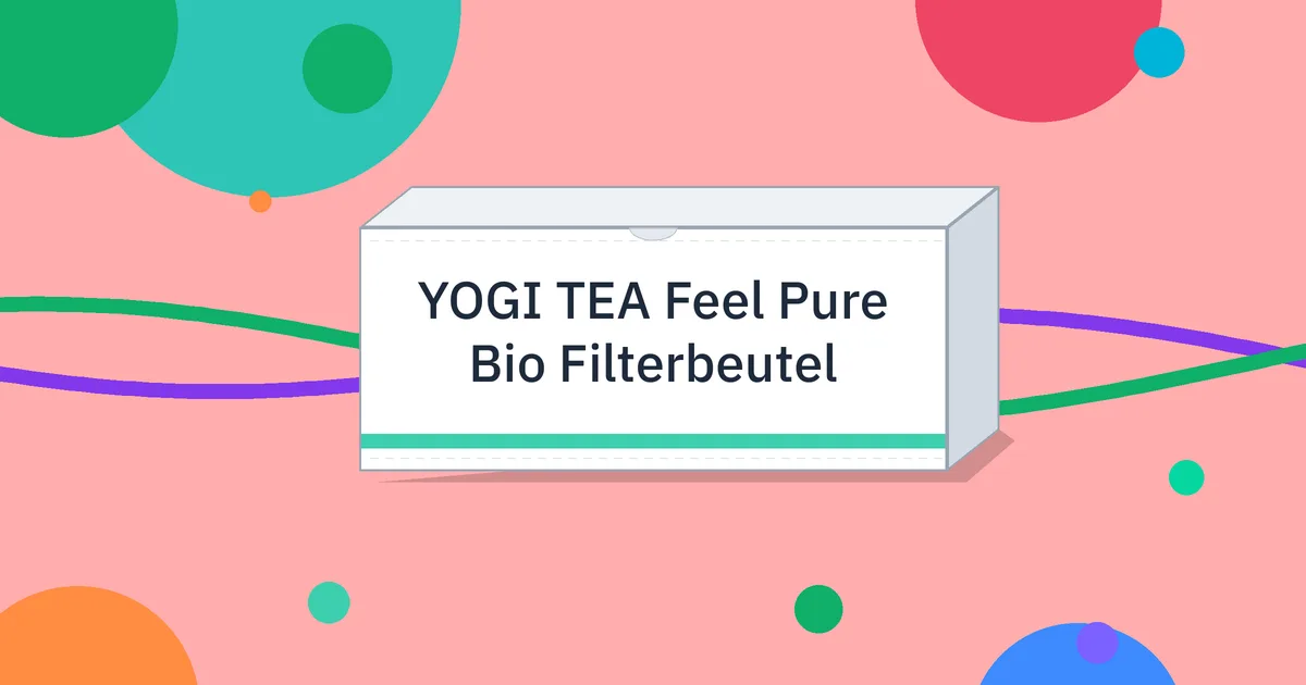 Symbolbild: Packung mit der Aufschrift YOGI TEA Feel Pure Bio Filterbeutel (PZN 15867621) – Verfügbarkeit und Bezug in Apotheken in Frankfurt am Main