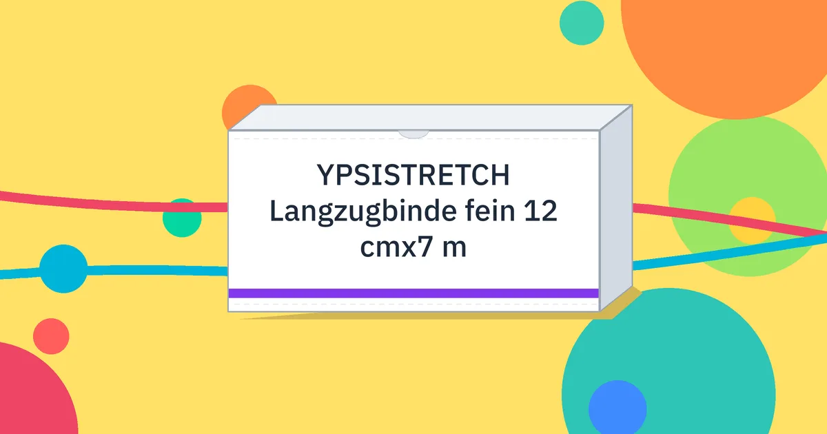 Symbolbild: Packung mit der Aufschrift YPSISTRETCH Langzugbinde fein 12 cmx7 m (PZN 12603991) – Verfügbarkeit und Bezug in Apotheken in Frankfurt am Main