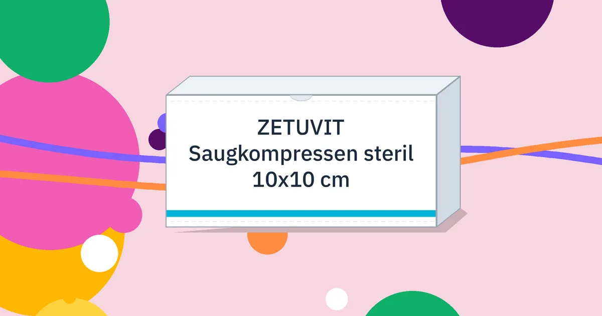Symbolbild: Packung mit der Aufschrift ZETUVIT Saugkompressen steril 10x10 cm (PZN 12559729) – Verfügbarkeit und Bezug in Apotheken in Frankfurt am Main