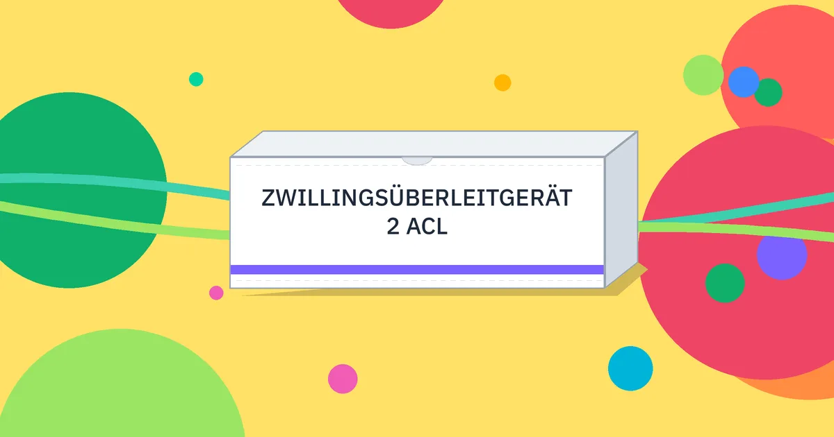 Symbolbild: Packung mit der Aufschrift ZWILLINGSÜBERLEITGERÄT 2 ACL (PZN 08620707) – Verfügbarkeit und Bezug in Apotheken in Frankfurt am Main