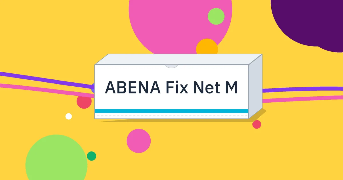 Symbolbild: Packung mit der Aufschrift ABENA Fix Net M (PZN 18161376) – Verfügbarkeit und Bezug in Apotheken in Frankfurt am Main