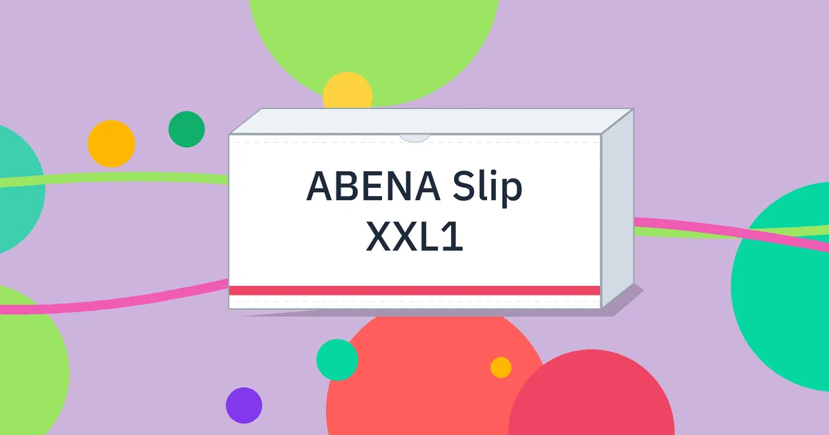Symbolbild: Packung mit der Aufschrift ABENA Slip XXL1 (PZN 17511472) – Verfügbarkeit und Bezug in Apotheken in Frankfurt am Main