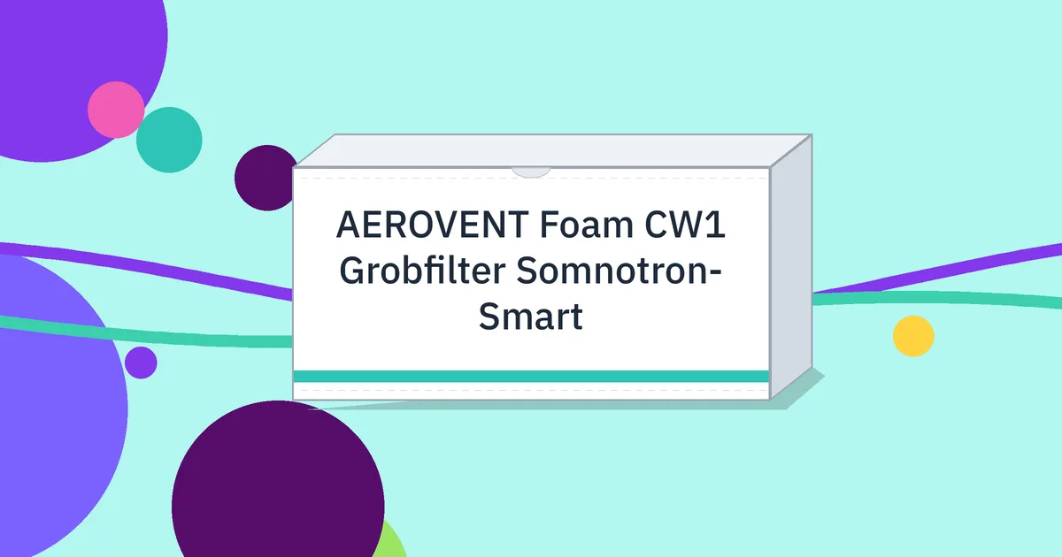 Symbolbild: Packung mit der Aufschrift AEROVENT Foam CW1 Grobfilter Somnotron-Smart (PZN 03469743) – Verfügbarkeit und Bezug in Apotheken in Frankfurt am Main
