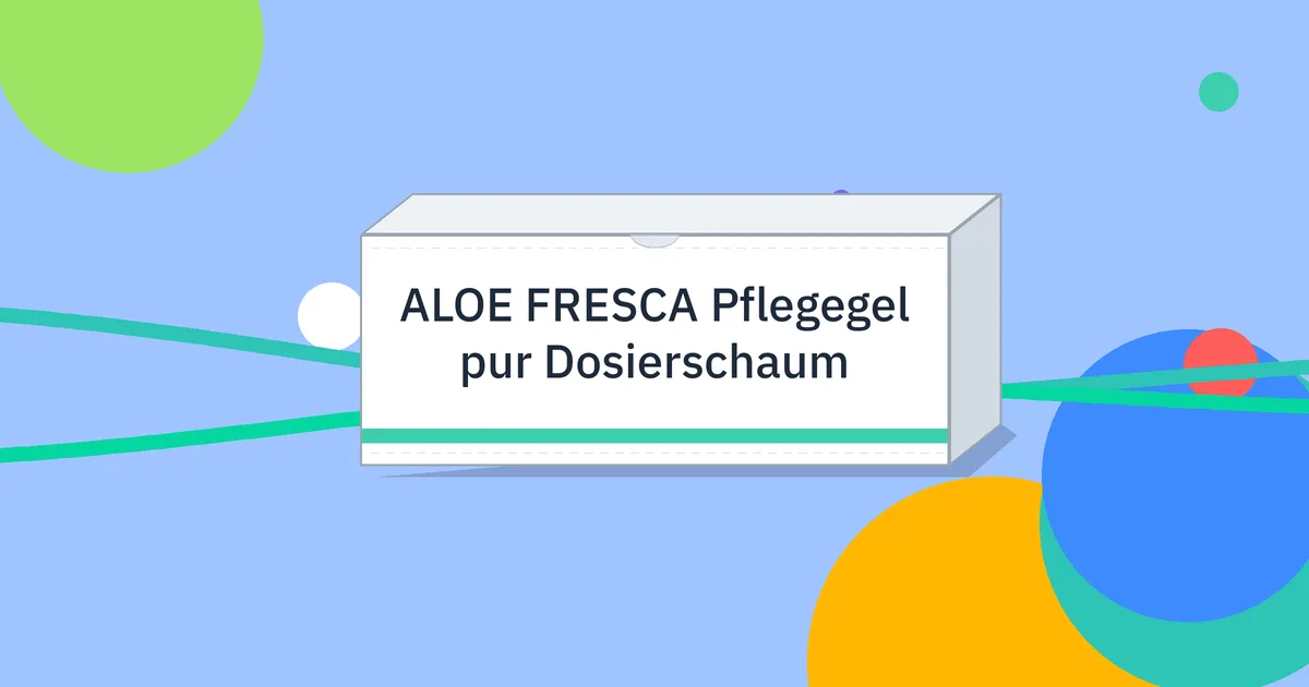 Symbolbild: Packung mit der Aufschrift ALOE FRESCA Pflegegel pur Dosierschaum (PZN 04791139) – Verfügbarkeit und Bezug in Apotheken in Frankfurt am Main