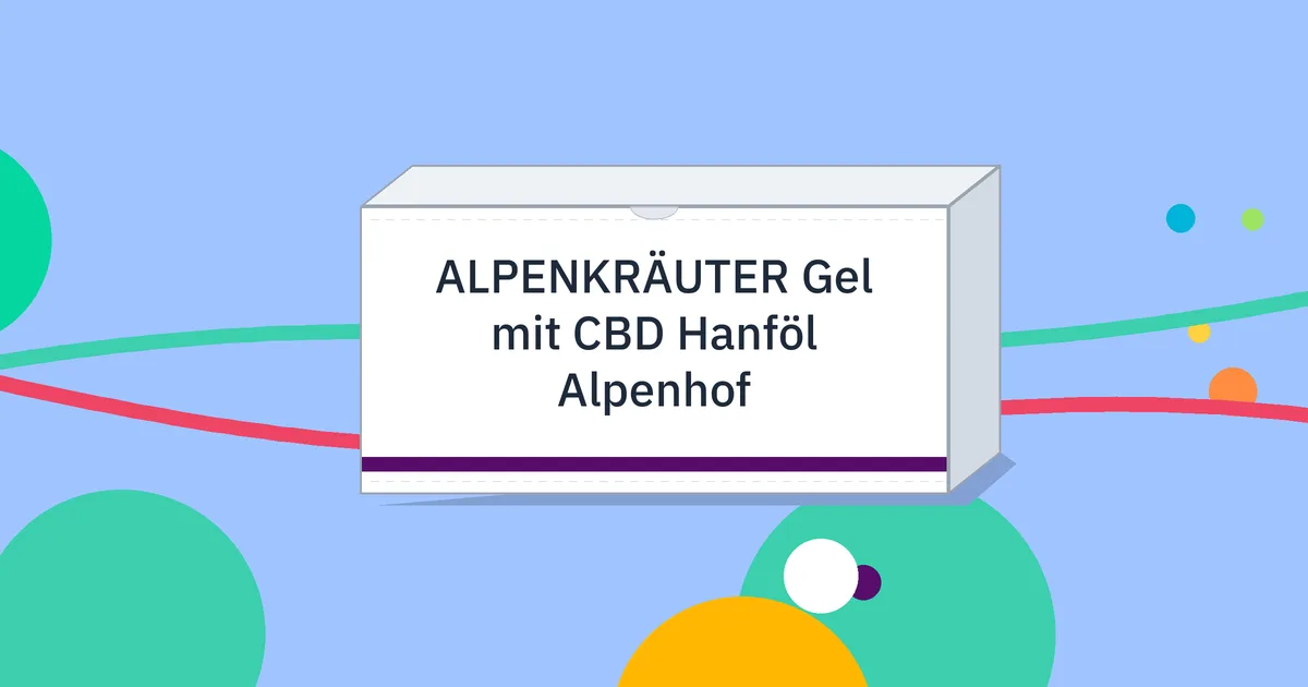 Symbolbild: Packung mit der Aufschrift ALPENKRÄUTER Gel mit CBD Hanföl Alpenhof (PZN 19960949) – Verfügbarkeit und Bezug in Apotheken in Frankfurt am Main