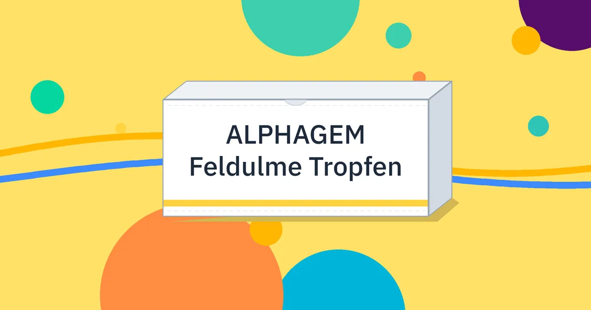 Symbolbild: Packung mit der Aufschrift ALPHAGEM Feldulme Tropfen (PZN 20297284) – Verfügbarkeit und Bezug in Apotheken in Frankfurt am Main