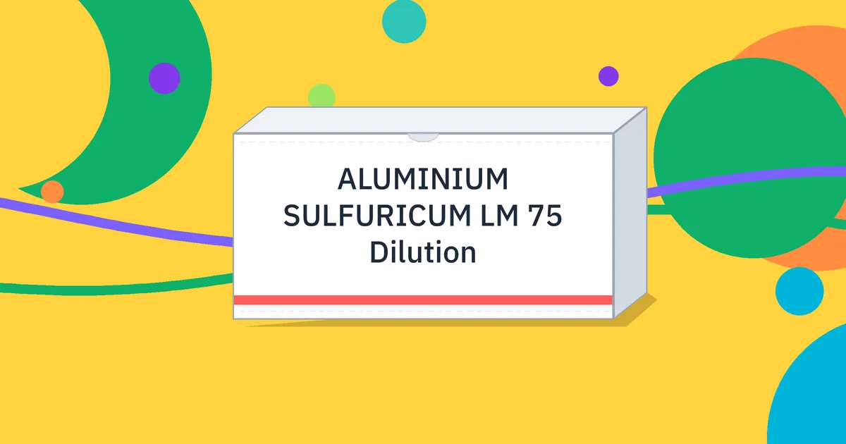 Symbolbild: Packung mit der Aufschrift ALUMINIUM SULFURICUM LM 75 Dilution (PZN 13317885) – Verfügbarkeit und Bezug in Apotheken in Frankfurt am Main
