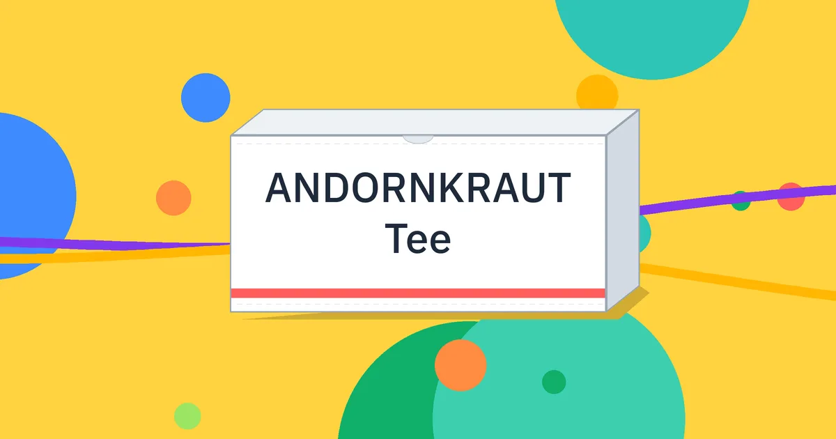 Symbolbild: Packung mit der Aufschrift ANDORNKRAUT Tee (PZN 20278387) – Verfügbarkeit und Bezug in Apotheken in Frankfurt am Main