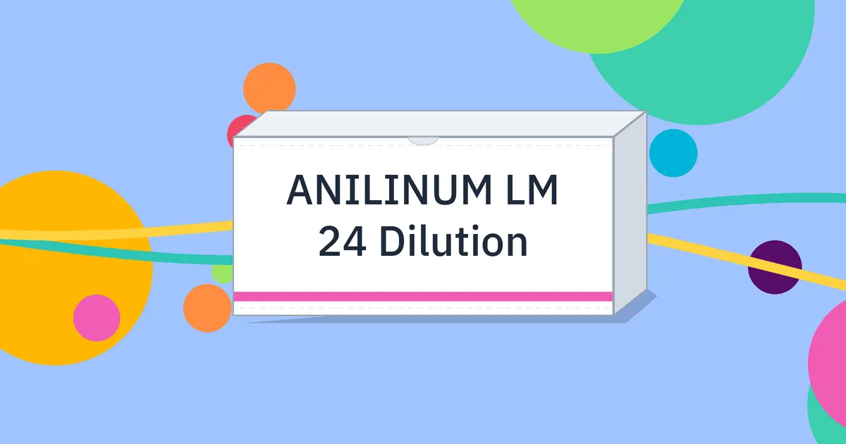 Symbolbild: Packung mit der Aufschrift ANILINUM LM 24 Dilution (PZN 12762531) – Verfügbarkeit und Bezug in Apotheken in Frankfurt am Main