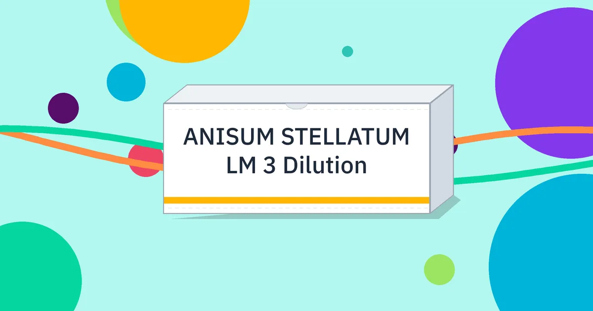 Symbolbild: Packung mit der Aufschrift ANISUM STELLATUM LM 3 Dilution (PZN 13369250) – Verfügbarkeit und Bezug in Apotheken in Frankfurt am Main