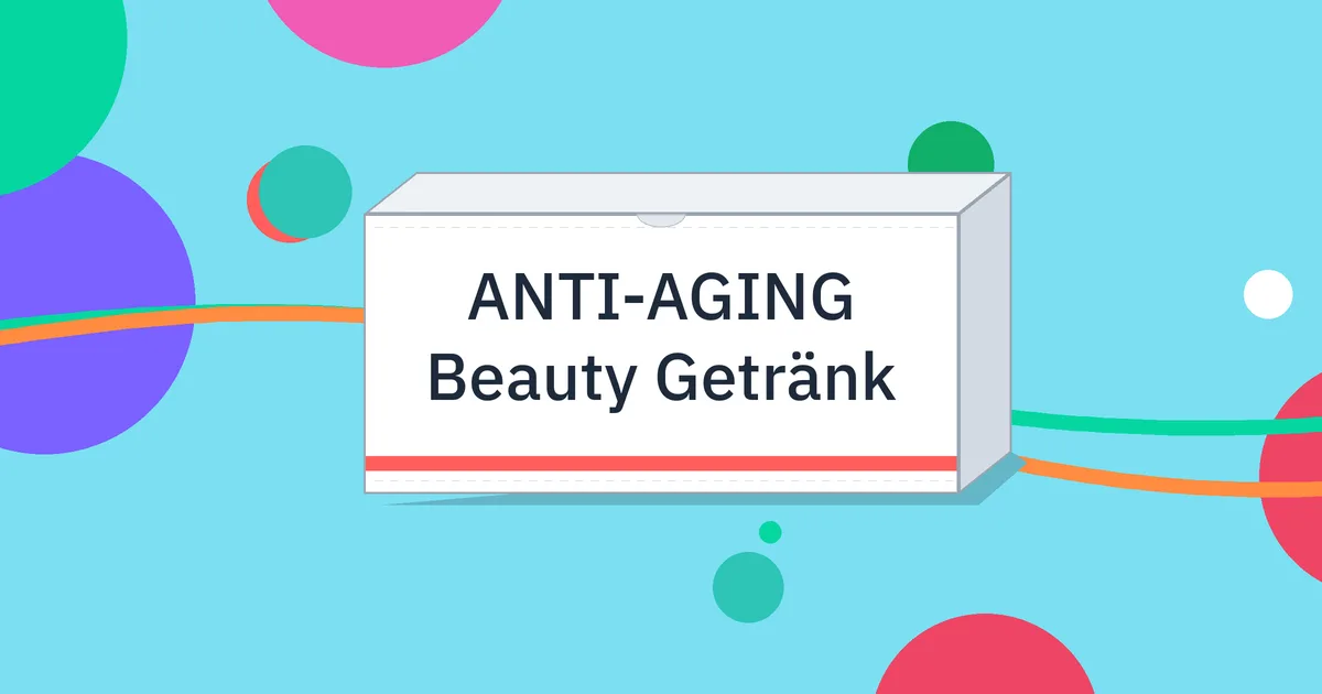 Symbolbild: Packung mit der Aufschrift ANTI-AGING Beauty Getränk (PZN 19182699) – Verfügbarkeit und Bezug in Apotheken in Frankfurt am Main