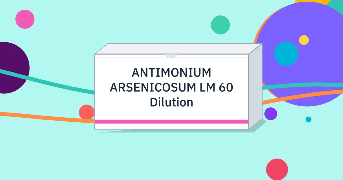 Symbolbild: Packung mit der Aufschrift ANTIMONIUM ARSENICOSUM LM 60 Dilution (PZN 13372401) – Verfügbarkeit und Bezug in Apotheken in Frankfurt am Main