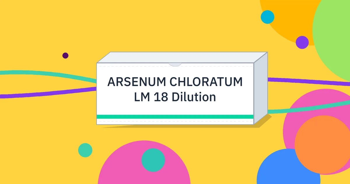 Symbolbild: Packung mit der Aufschrift ARSENUM CHLORATUM LM 18 Dilution (PZN 12771866) – Verfügbarkeit und Bezug in Apotheken in Frankfurt am Main