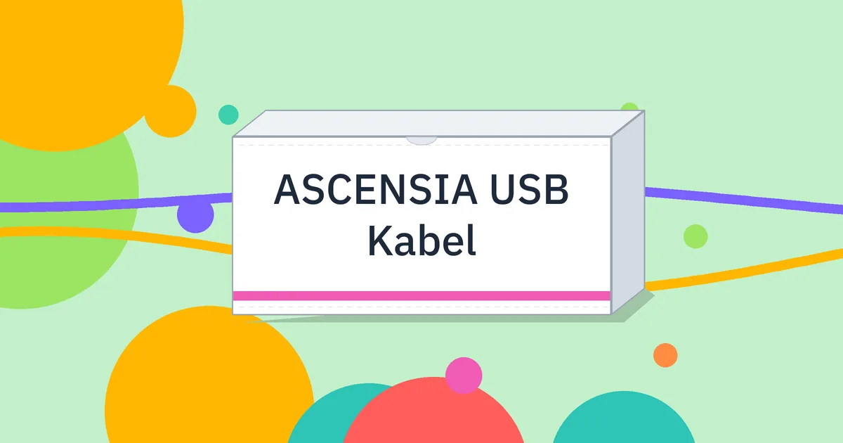Symbolbild: Packung mit der Aufschrift ASCENSIA USB Kabel (PZN 00236694) – Verfügbarkeit und Bezug in Apotheken in Frankfurt am Main