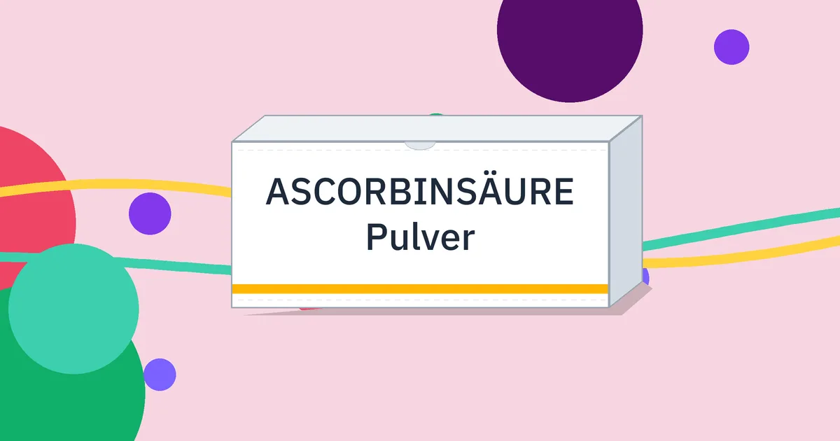 Symbolbild: Packung mit der Aufschrift ASCORBINSÄURE Pulver (PZN 20806372) – Verfügbarkeit und Bezug in Apotheken in Frankfurt am Main