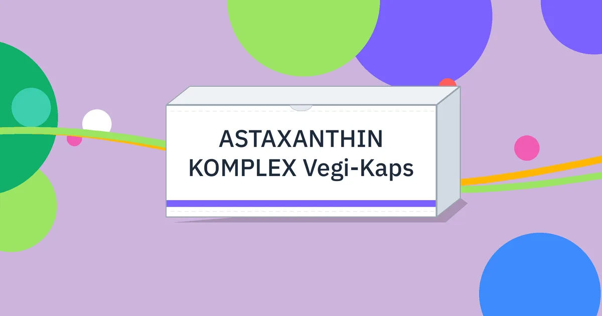 Symbolbild: Packung mit der Aufschrift ASTAXANTHIN KOMPLEX Vegi-Kaps (PZN 10382830) – Verfügbarkeit und Bezug in Apotheken in Frankfurt am Main