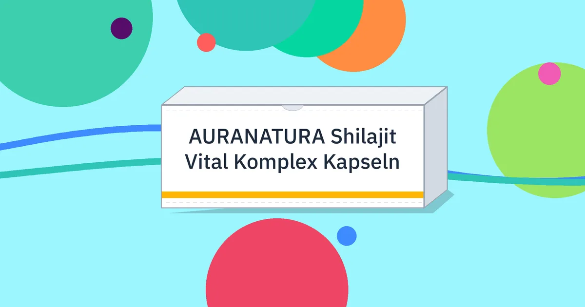 Symbolbild: Packung mit der Aufschrift AURANATURA Shilajit Vital Komplex Kapseln (PZN 20578422) – Verfügbarkeit und Bezug in Apotheken in Frankfurt am Main