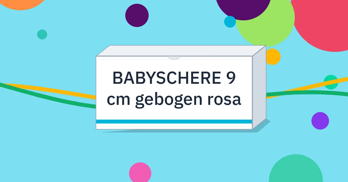 Symbolbild: Packung mit der Aufschrift BABYSCHERE 9 cm gebogen rosa (PZN 03871787) – Verfügbarkeit und Bezug in Apotheken in Frankfurt am Main