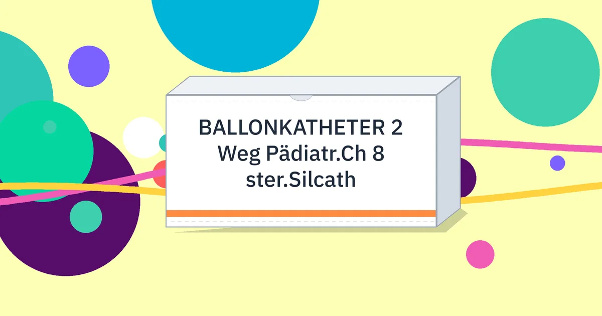 Symbolbild: Packung mit der Aufschrift BALLONKATHETER 2 Weg Pädiatr.Ch 8 ster.Silcath (PZN 04639118) – Verfügbarkeit und Bezug in Apotheken in Frankfurt am Main