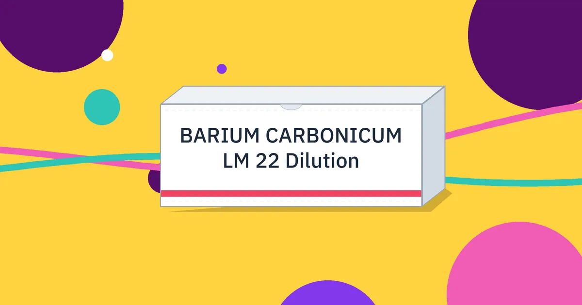 Symbolbild: Packung mit der Aufschrift BARIUM CARBONICUM LM 22 Dilution (PZN 12789056) – Verfügbarkeit und Bezug in Apotheken in Frankfurt am Main