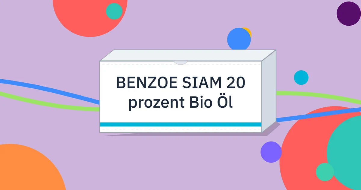 Symbolbild: Packung mit der Aufschrift BENZOE SIAM 20 prozent Bio Öl (PZN 11352274) – Verfügbarkeit und Bezug in Apotheken in Frankfurt am Main