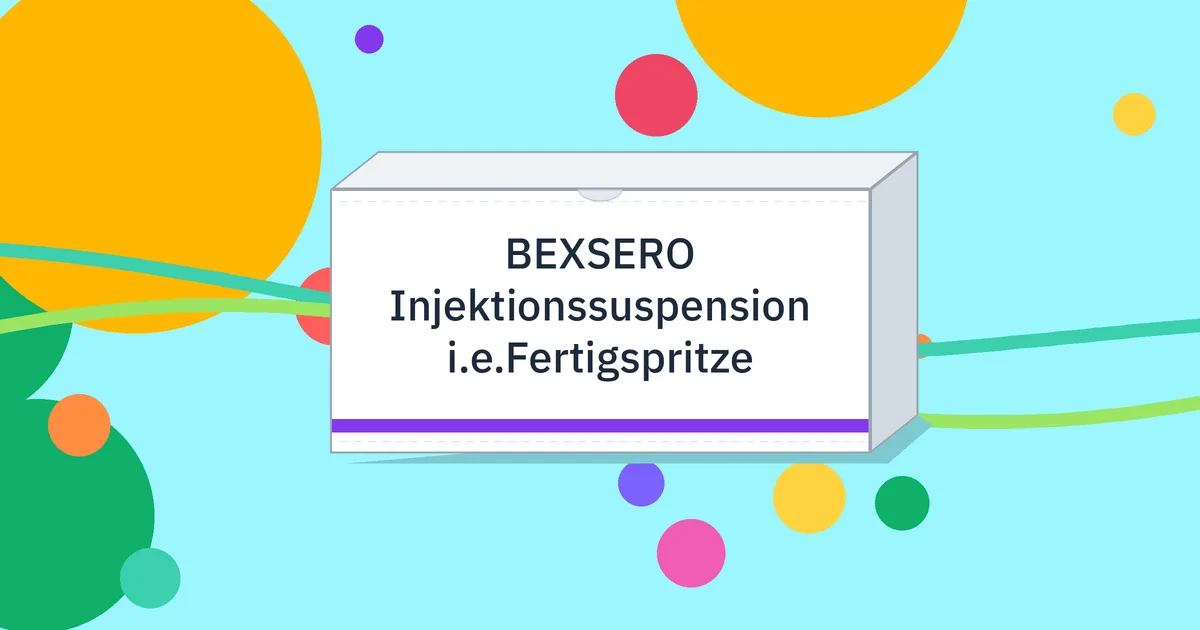 Symbolbild: Packung mit der Aufschrift BEXSERO Injektionssuspension i.e.Fertigspritze (PZN 18823162) – Verfügbarkeit und Bezug in Apotheken in Frankfurt am Main